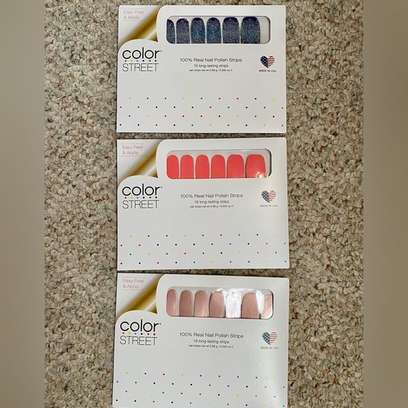 Color Street | Makeup | Color Street Set Of 3 Nail Polish Strips | Poshmark